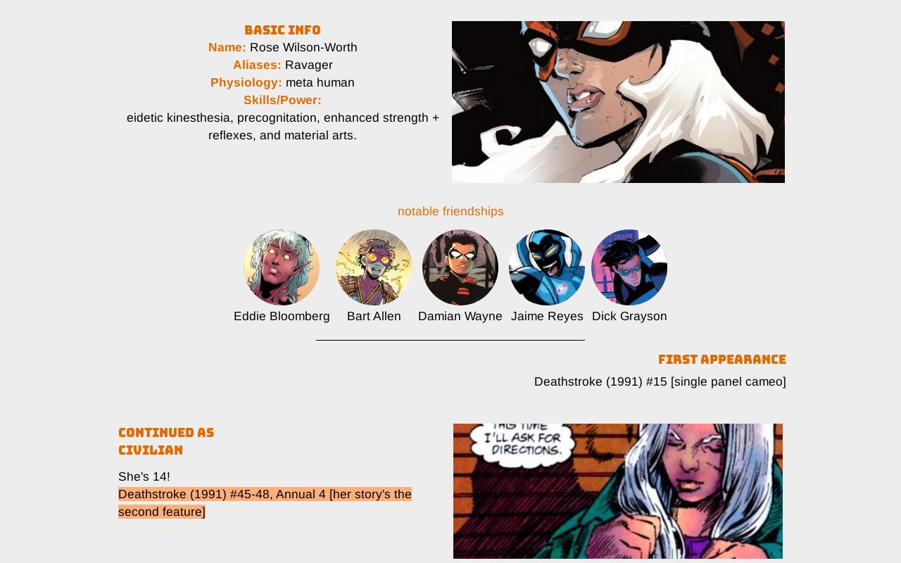 Rose Wilson reading guide!